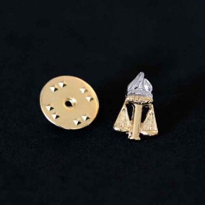 Bottom Broche Folheado a Ouro Serviço Social